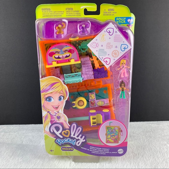 Mattel | Toys | Polly Pocket Micro Jungle Safari Compact Toy | Poshmark